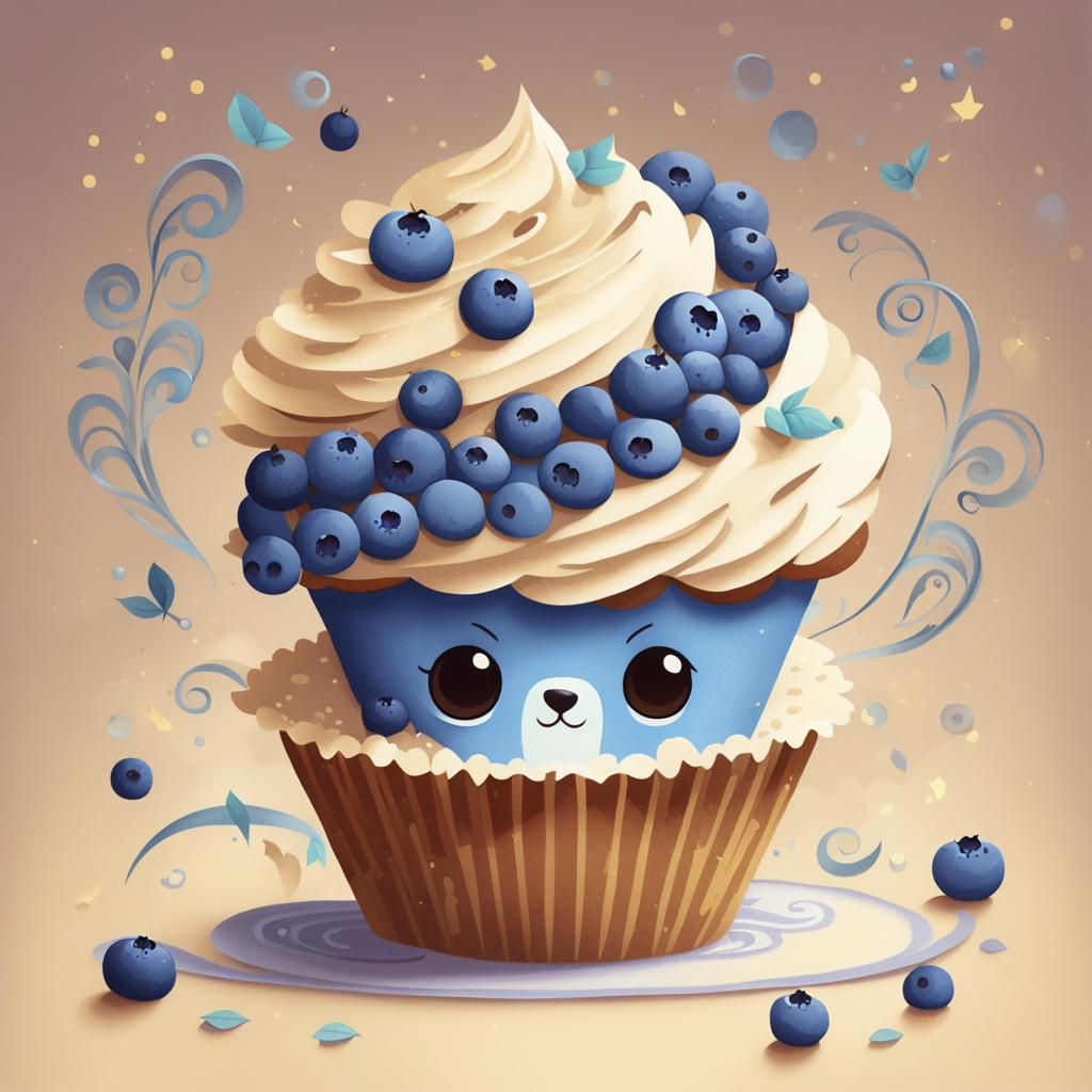 A Blueberry Muffin - AI Generated Artwork - NightCafe Creator