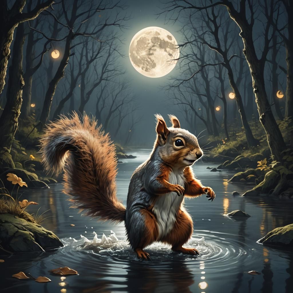Cute squirrel - AI Generated Artwork - NightCafe Creator
