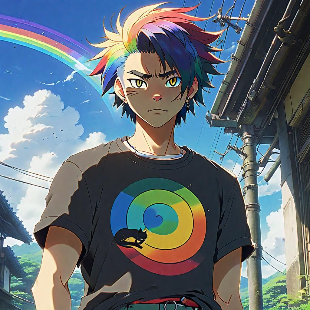 Rainbow guy - AI Generated Artwork - NightCafe Creator