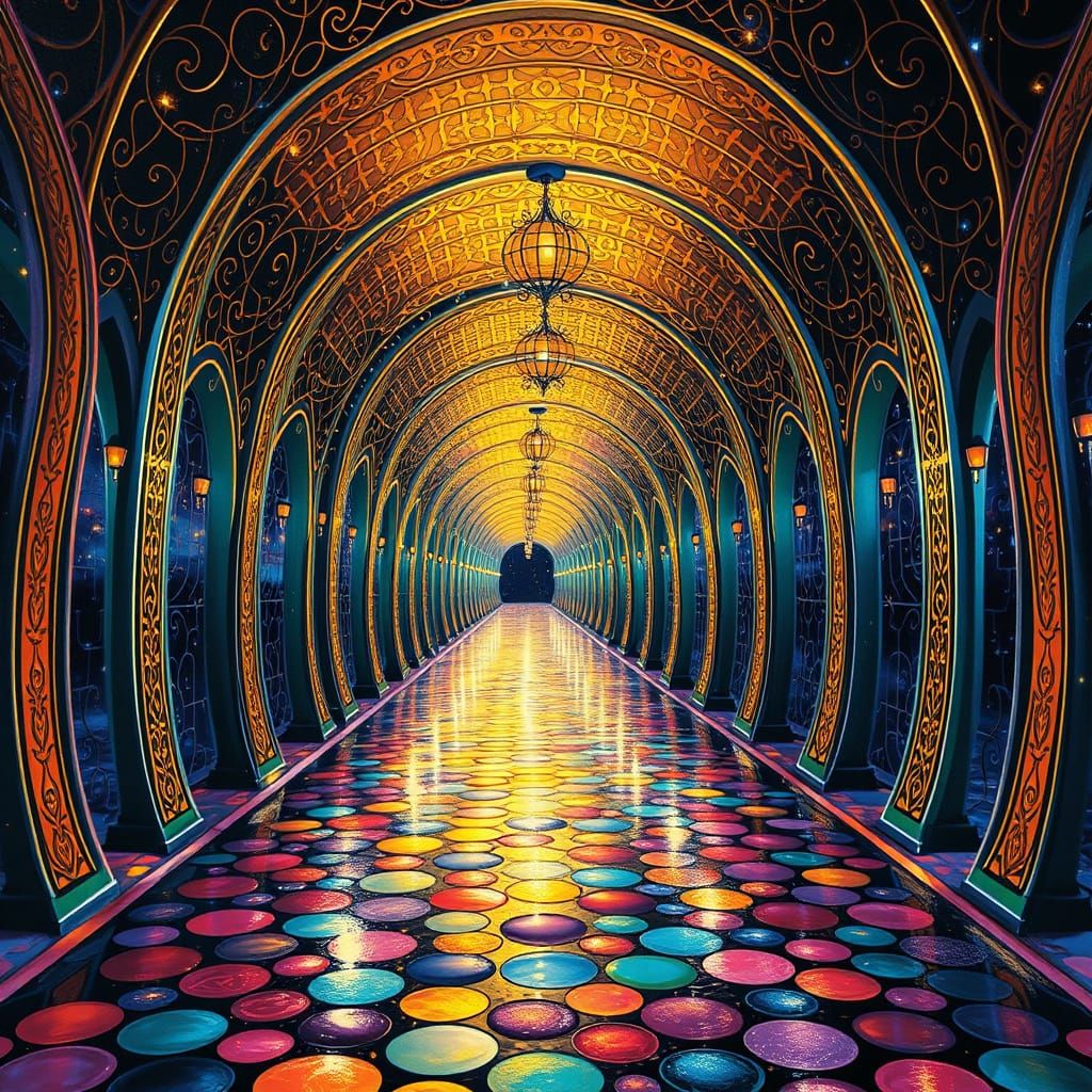 A colorful hallway - A colorful hallway