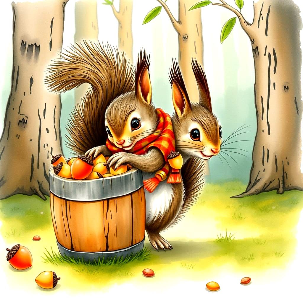 Mischievous Squirrel's And Their Stash