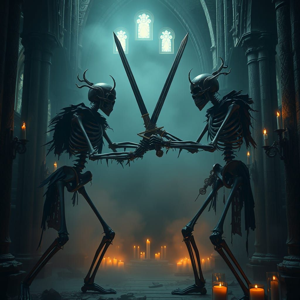 Skeletons Sword Fighting - Skeletons Sword Fighting