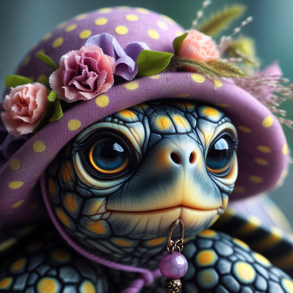 Fashionable Turtle 🐢 D3 - AI Generated Artwork - NightCafe Creator
