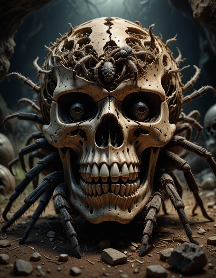 Tarantula Enters the Human Mind, Stunning Hyperrea... - AI Art