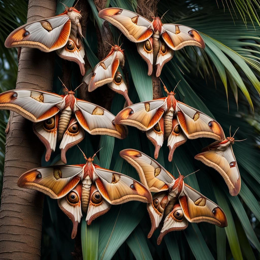 Moths - AI Generated Artwork - NightCafe Creator