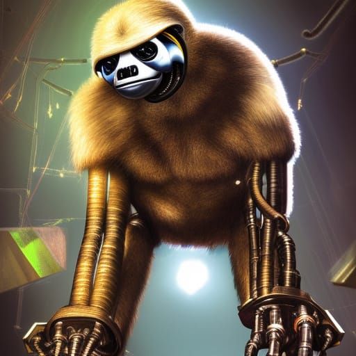 Cyborg Sloth - AI Generated Artwork - NightCafe Creator