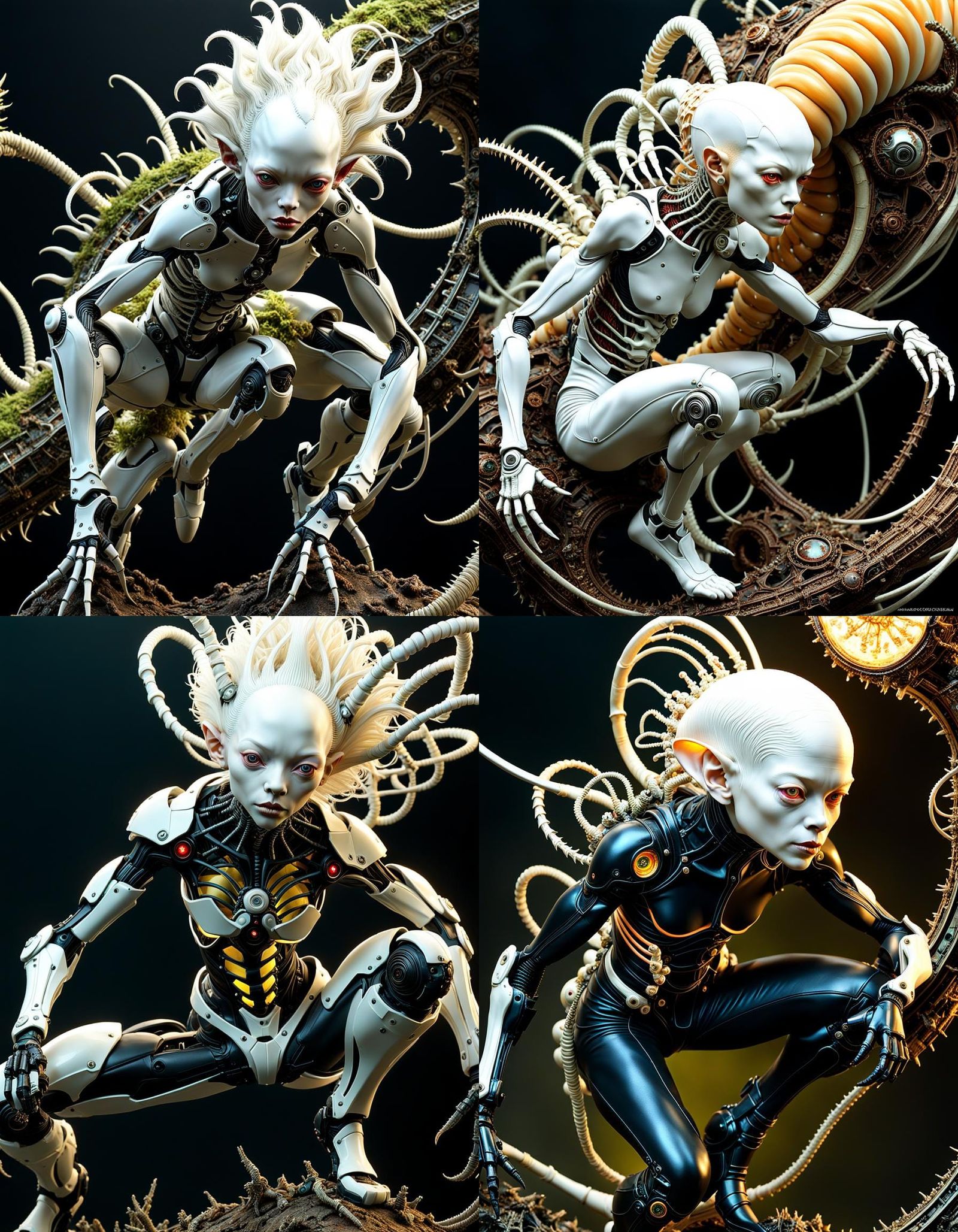 2/3 angle view, post apocalyptic Bogomil Albino Contortionist Freak by ...