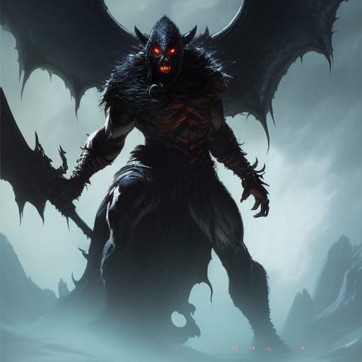 man-bat the Barbarian - AI Generated Artwork - NightCafe Creator