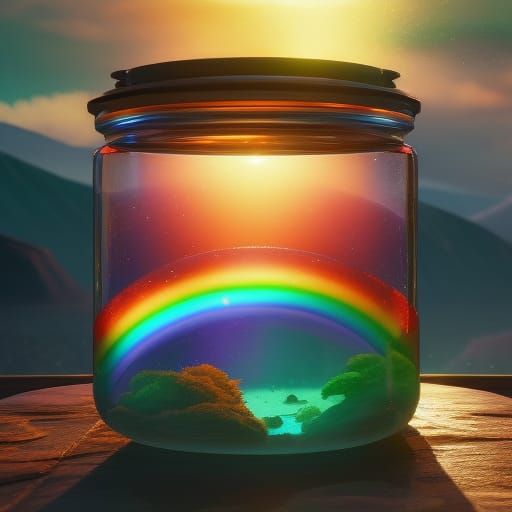 Caught a Rainbow - AI Generated Artwork - NightCafe Creator