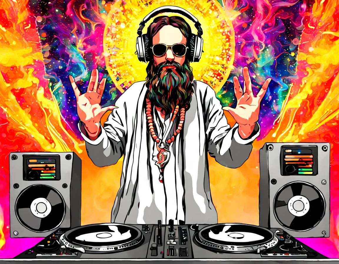 God is a DJ - AI Generated Artwork - NightCafe Creator