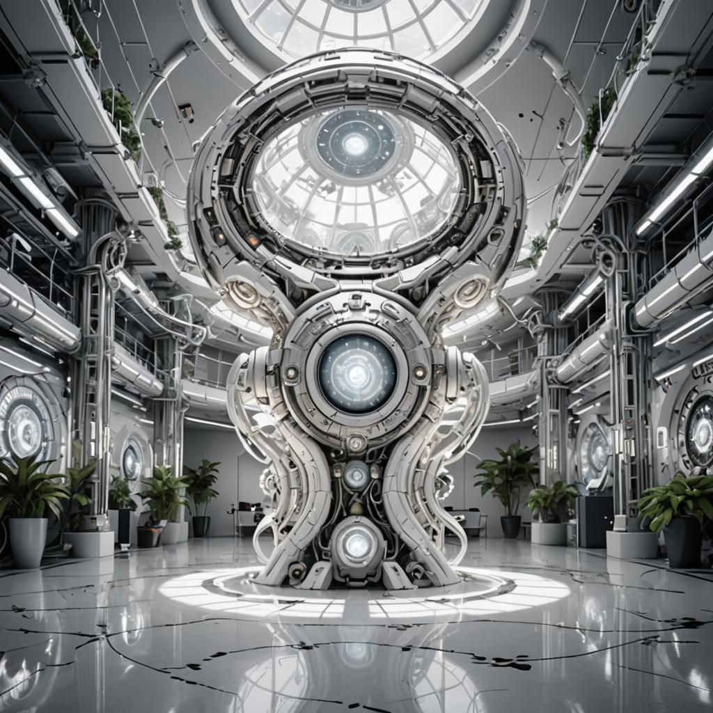 The cyborg creation site, lobby - AI Generated Artwork - NightCafe Creator