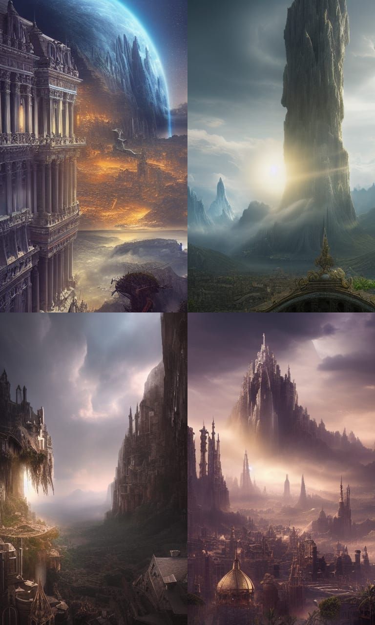 The Four Realms - AI Generated Artwork - NightCafe Creator