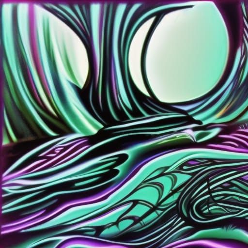 eldritch oil on canvas VRay ink drawing ink drawing holographic - AI ...