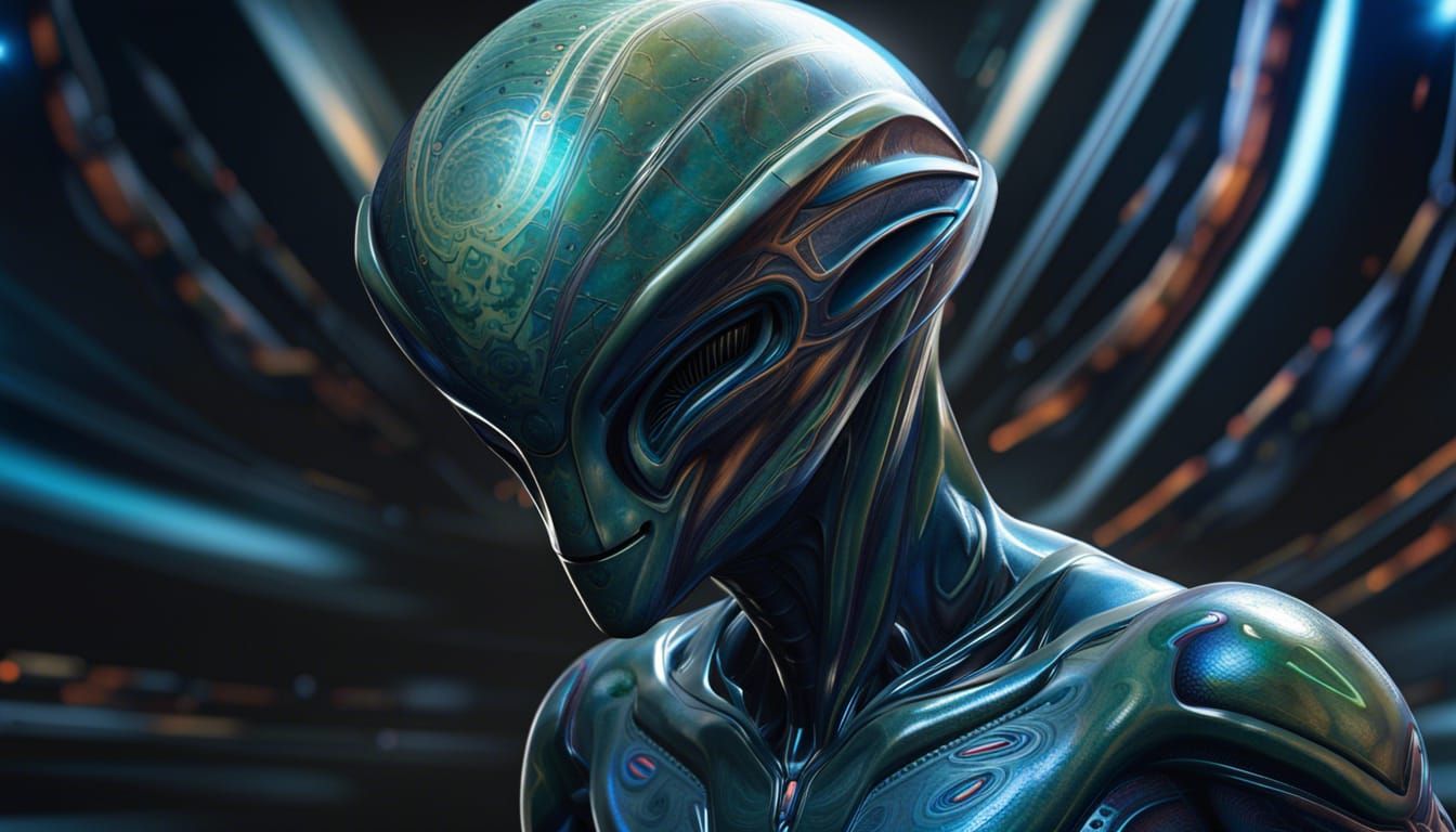 Alien based on A.I - AI Generated Artwork - NightCafe Creator