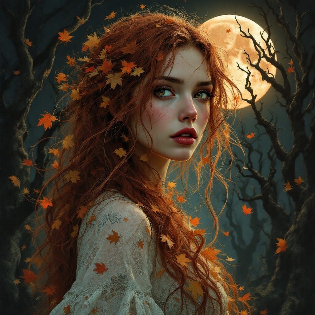 Leonie - Autumn Goddess Under Blood Moon