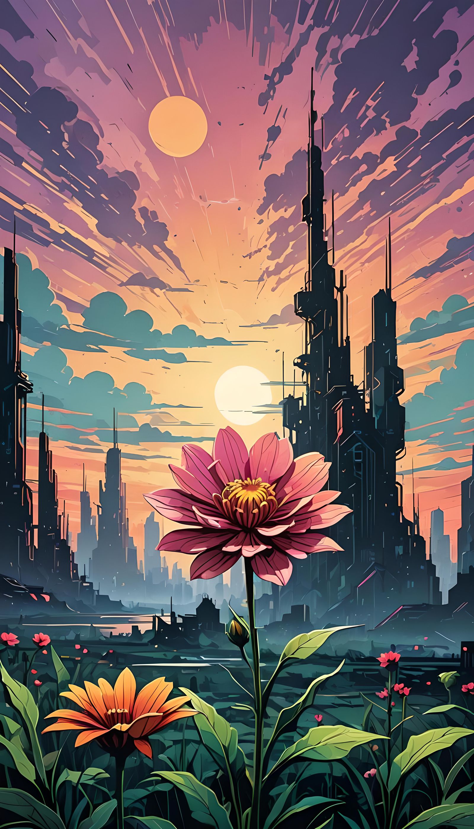 Acid rain skies - AI Generated Artwork - NightCafe Creator