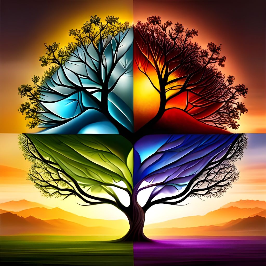 Tree of Seasons - AI Generated Artwork - NightCafe Creator