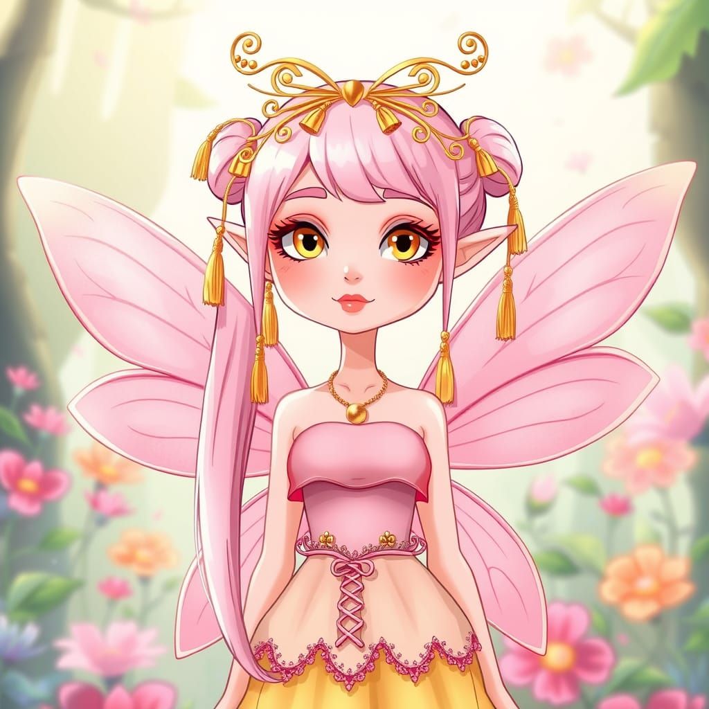 Fay, the fairy of Flowers🌸 #OC - Ethereal Fairy Fay in Wh...