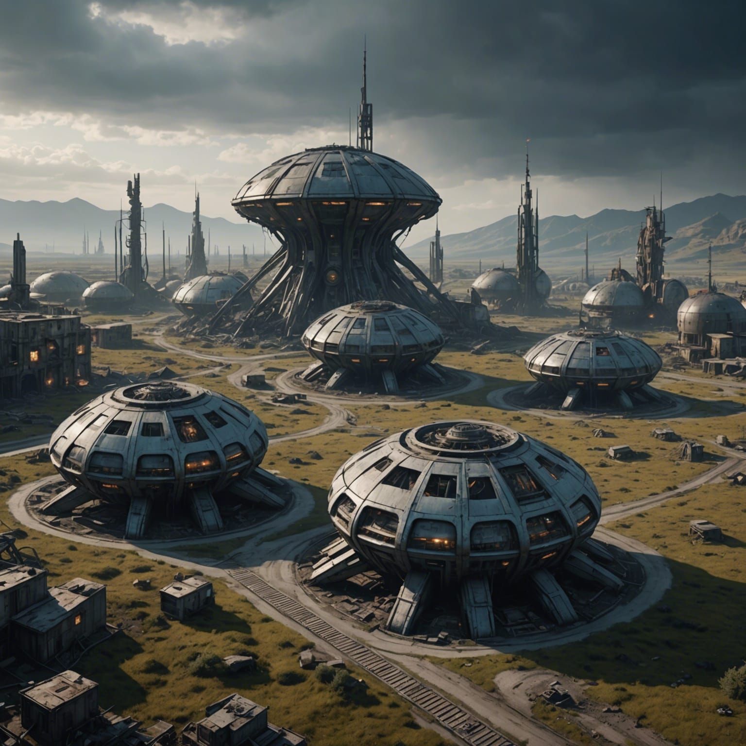 a bio mechanical alien village - Bio Mechanical Alien Colony...