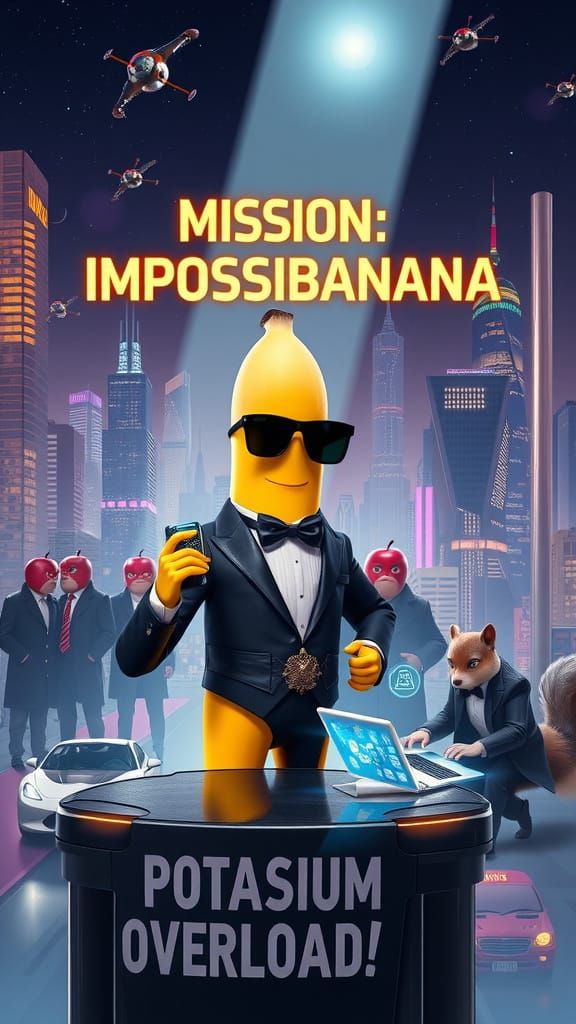 Sleek Spy Benny Banana Embarks on Mission Impossib... - AI Art