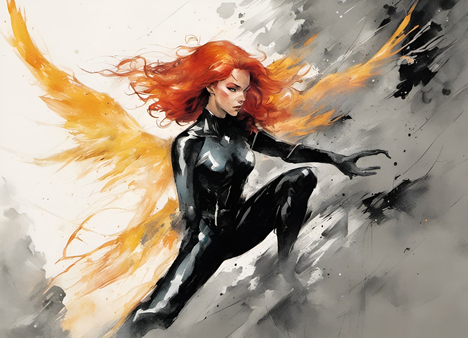 Phoenix Raven Mashup (I) - AI Generated Artwork - NightCafe Creator