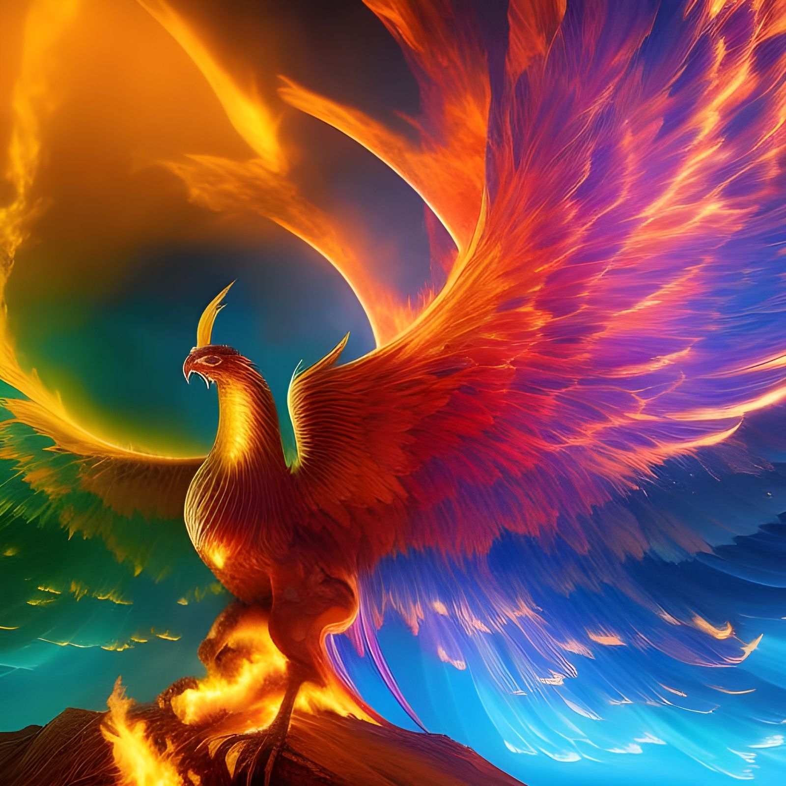 Fire Phoenix Wallpaper Hd