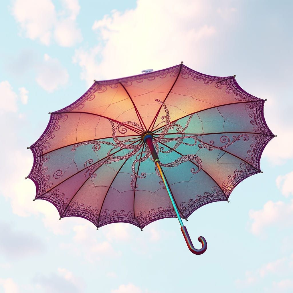 Prettiest umbrella ever seen - Whimsical Iridescent Umbrell...