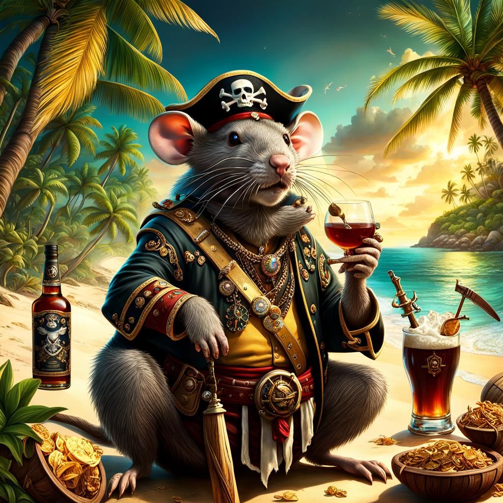 A Pi-rat and His Treasure - AI Generated Artwork - NightCafe Creator