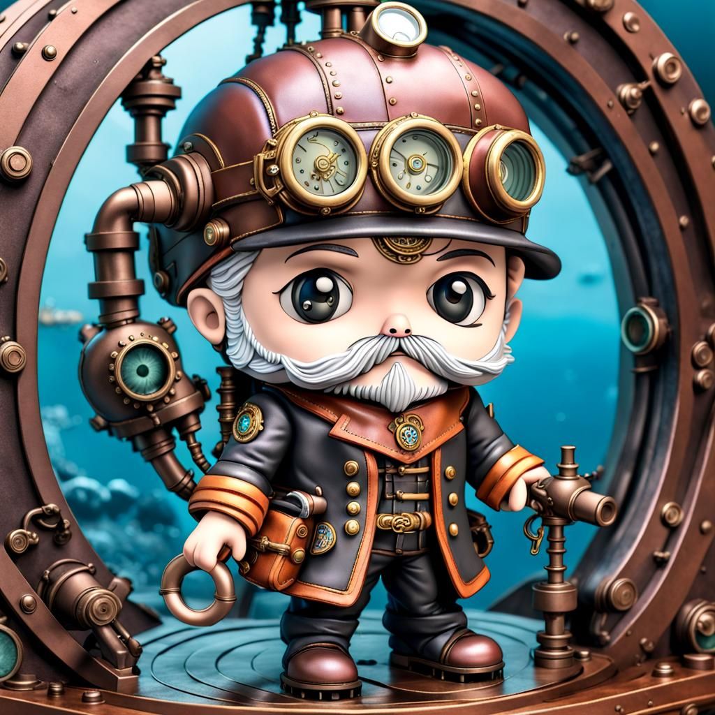 Chibi Captain Nemo in the Nautilus (steampunk submarine: 1.3)(Jules ...