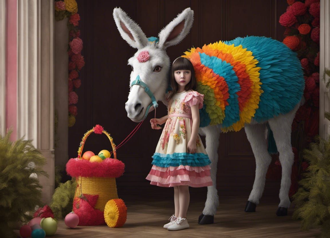 girl with living pinata - AI Generated Artwork - NightCafe Creator