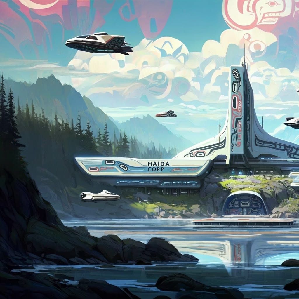 The Haida Nation spaceport, on the southeast Alaska coast, sleek ...