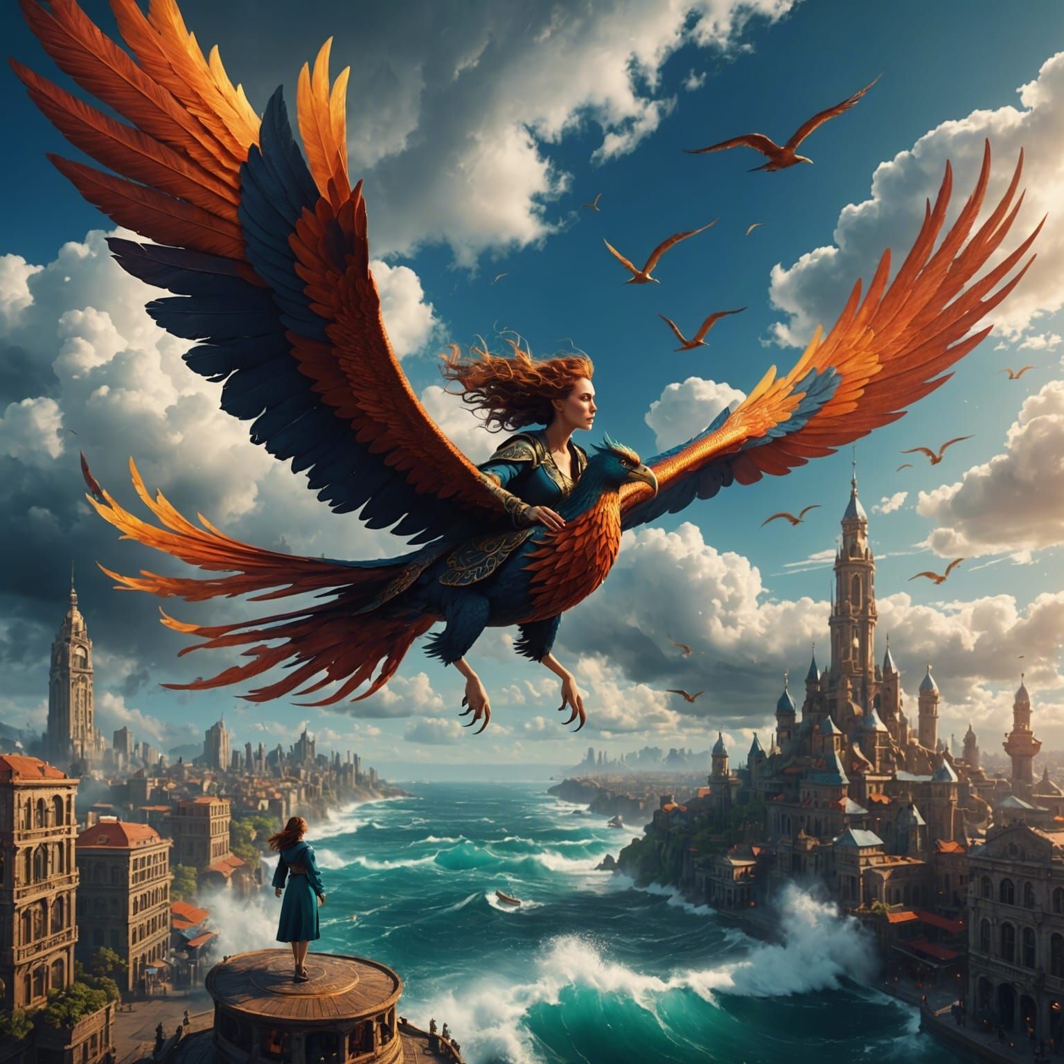 Rising phoenix - AI Generated Artwork - NightCafe Creator