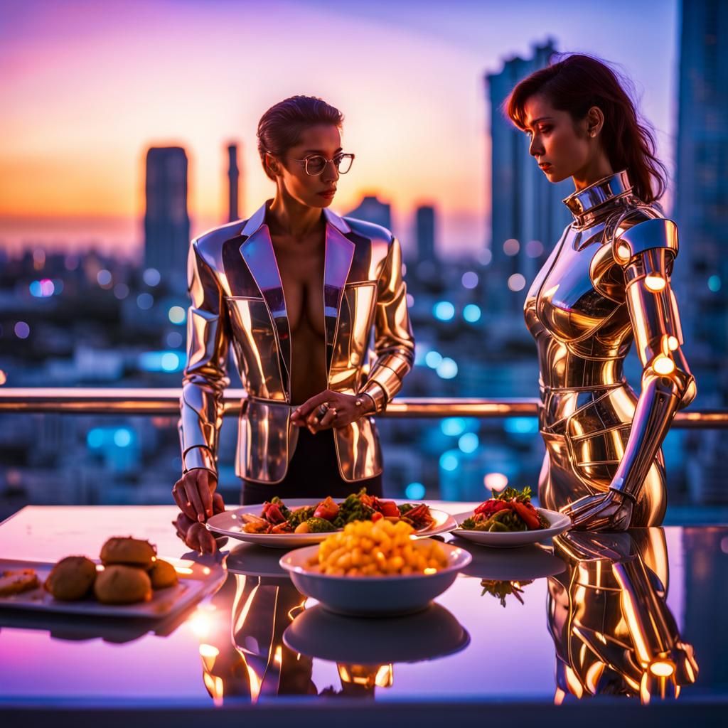 Vivid Synthwave Sunset in Miami Vice and Tron Styl... - AI Art