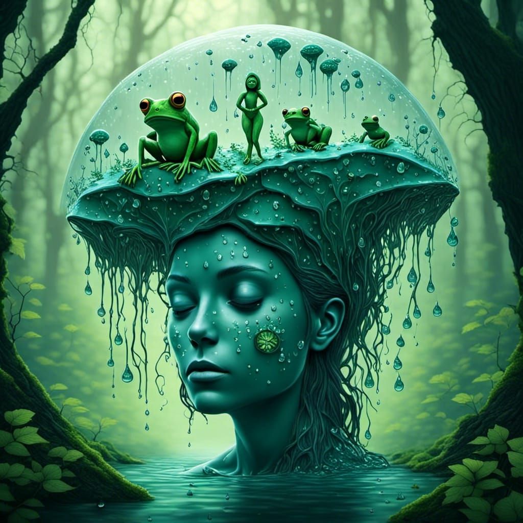 Utopian Frog World by My. - AI Generated Artwork - NightCafe Creator