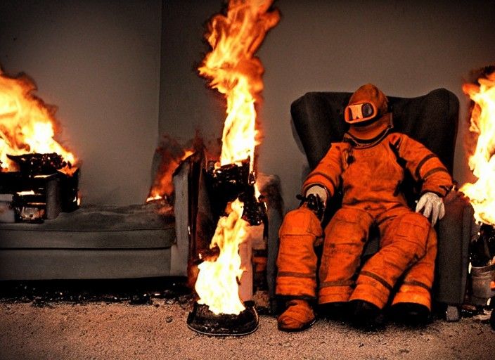 Armchair Arsonist - AI Generated Artwork - NightCafe Creator