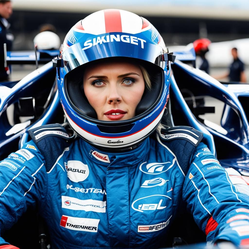 Scarlett Johansson as a racing driver - AI Generated Artwork ...