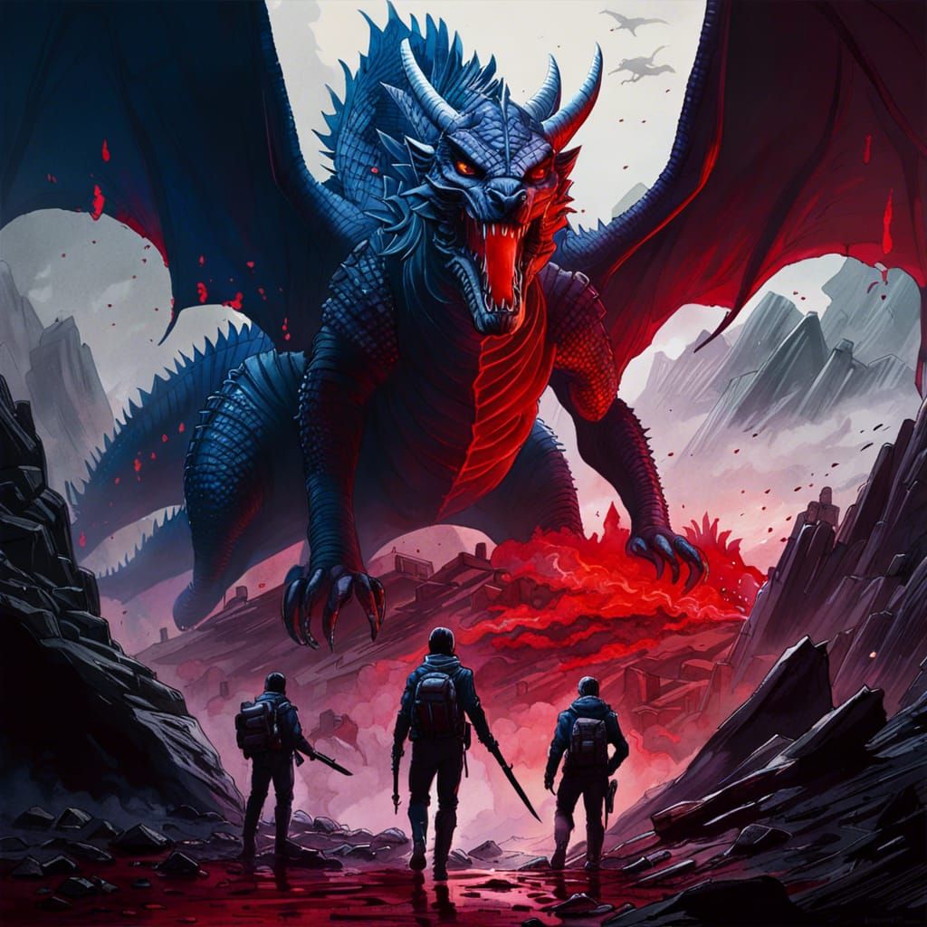 Dragon Attacks! V2 - AI Generated Artwork - NightCafe Creator