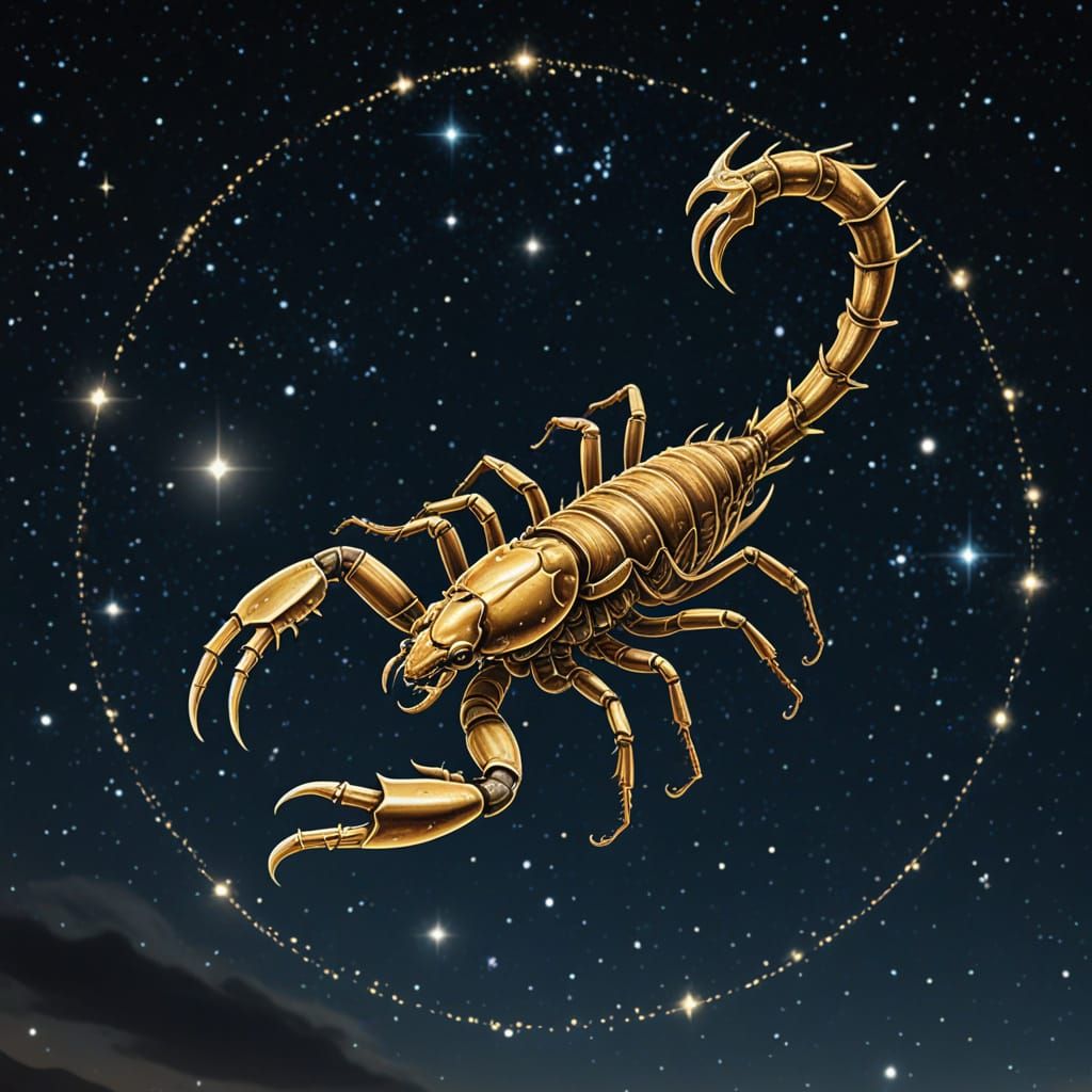 Scorpius Constellation in Ancient Greek Mythology - AI Art