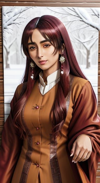 Portrait of Anime Kibuki Wonka in Cherrywood Salwa... - AI Art