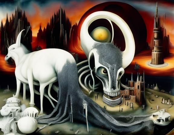 by hr giger, salvatore dali, max ernst, hironymus bosch, pieter ...