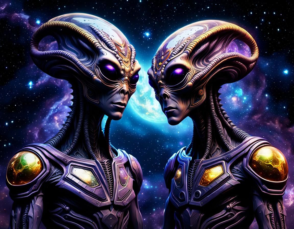 alien twins - AI Generated Artwork - NightCafe Creator