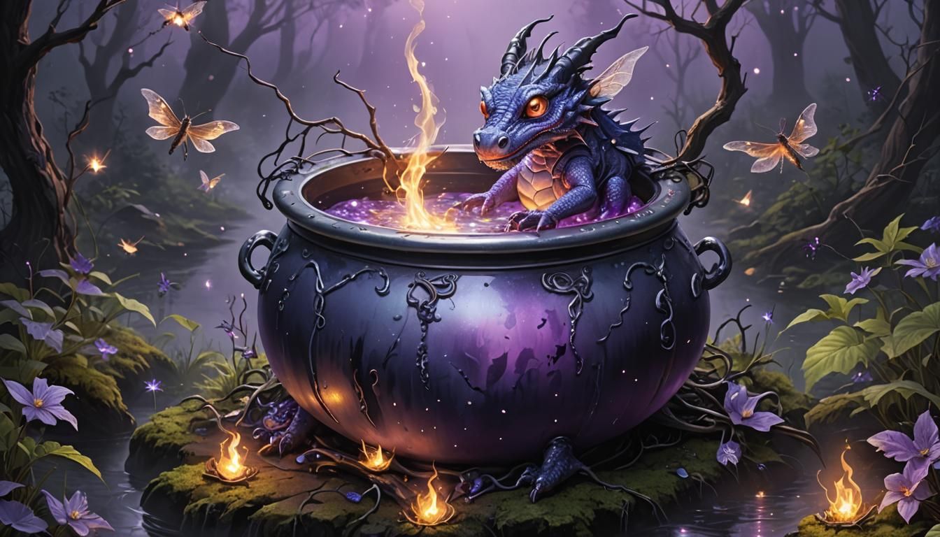 Dragon Cauldron Spa - AI Generated Artwork - NightCafe Creator