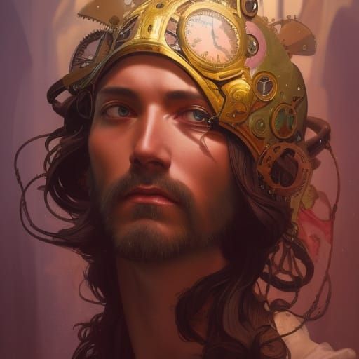 Steampunk jesus christ - AI Generated Artwork - NightCafe Creator