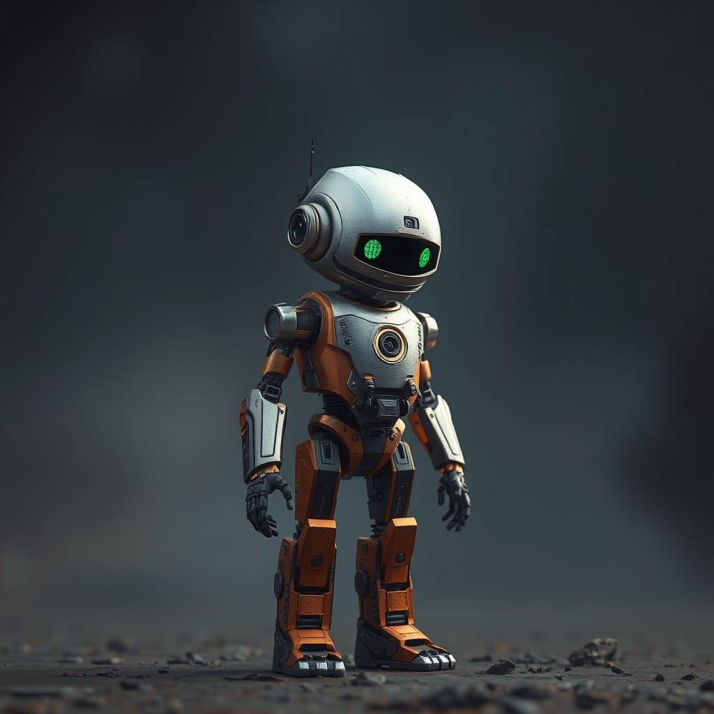 Robot made of silver and copper - Robot made of silver and ...