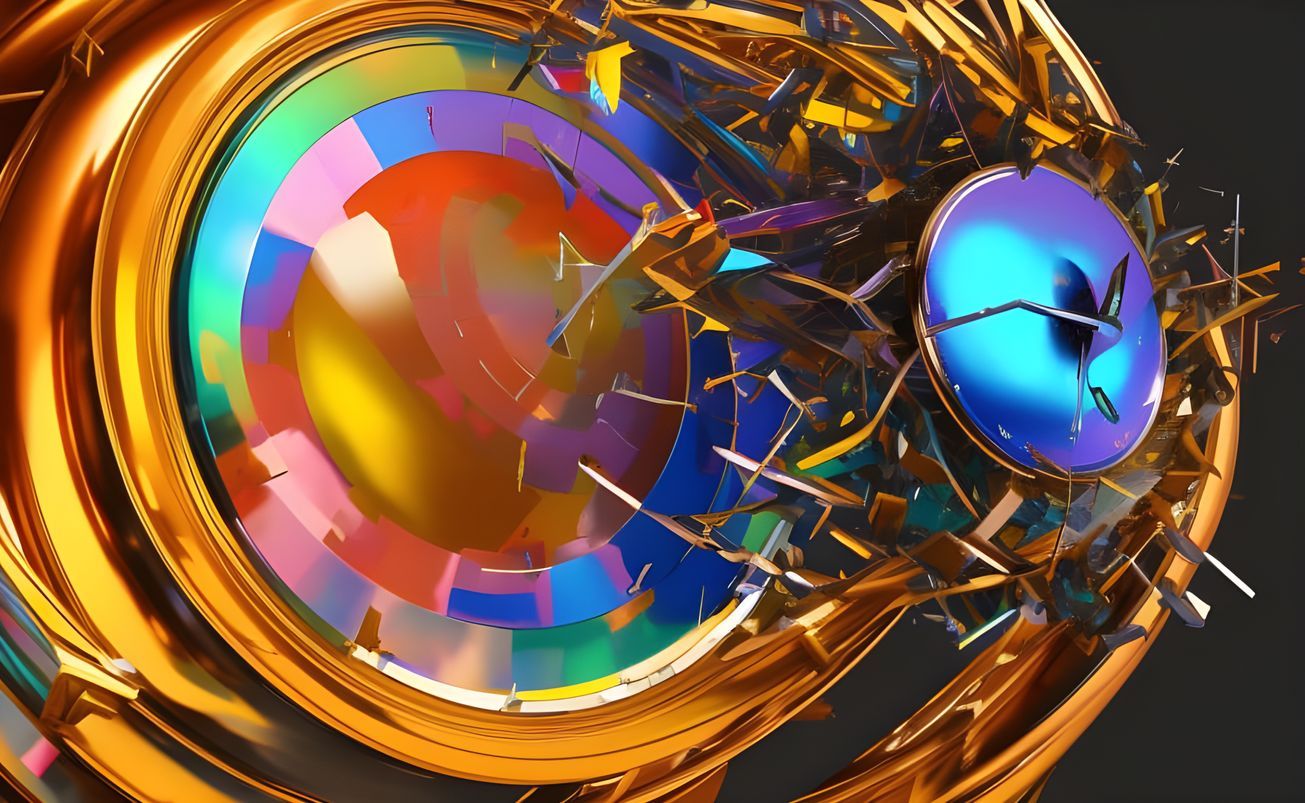 Exploding Pocket Watch - AI Generated Artwork - NightCafe Creator