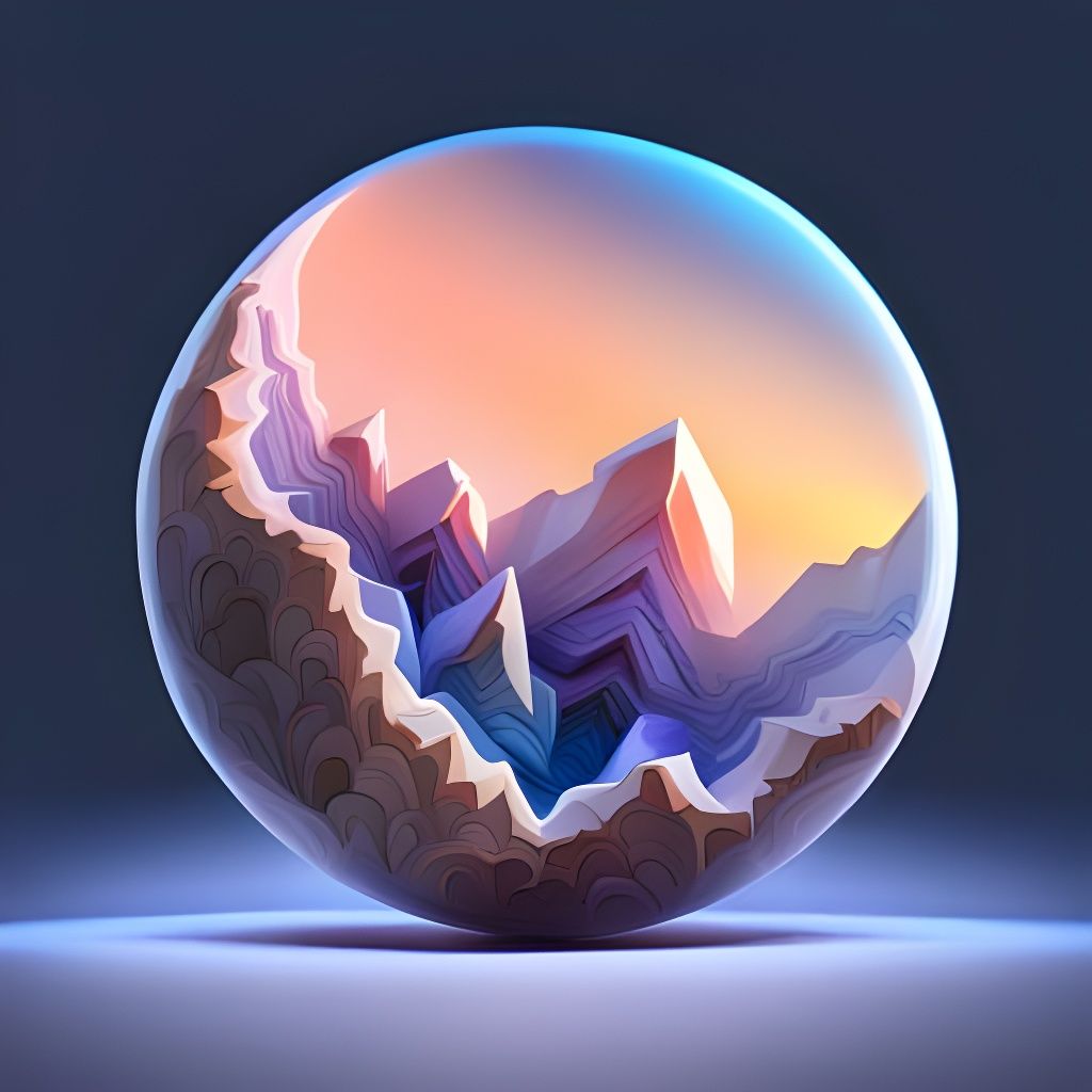 Rock Crystal Geode - AI Generated Artwork - NightCafe Creator