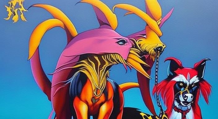 "Dogs Part 2" epic dark fantasy action masterpiece by Gerald Brom ...