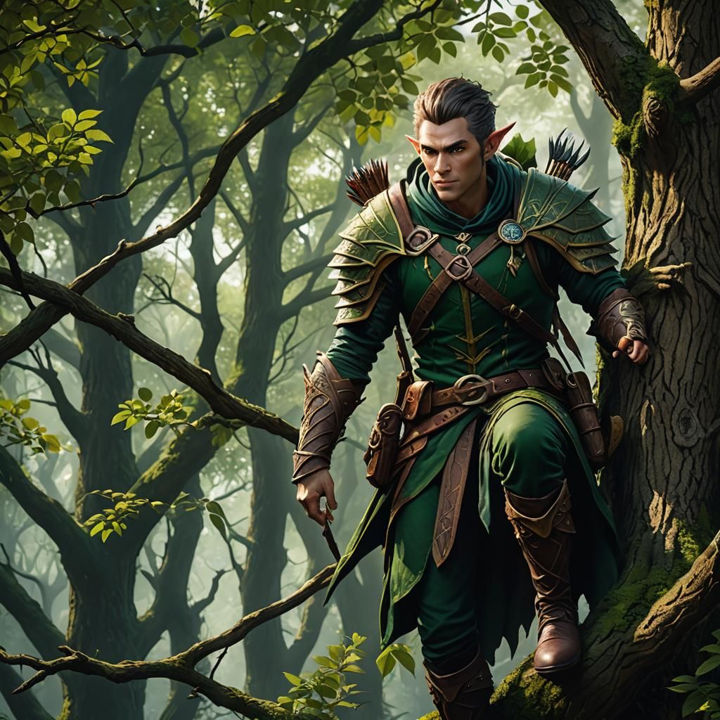 D&D 5e Wood Elf Ranger - AI Generated Artwork - NightCafe Creator