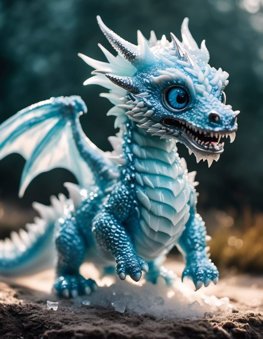 Ultimate Happy Baby Ice Dragon - AI Generated Artwork - NightCafe Creator