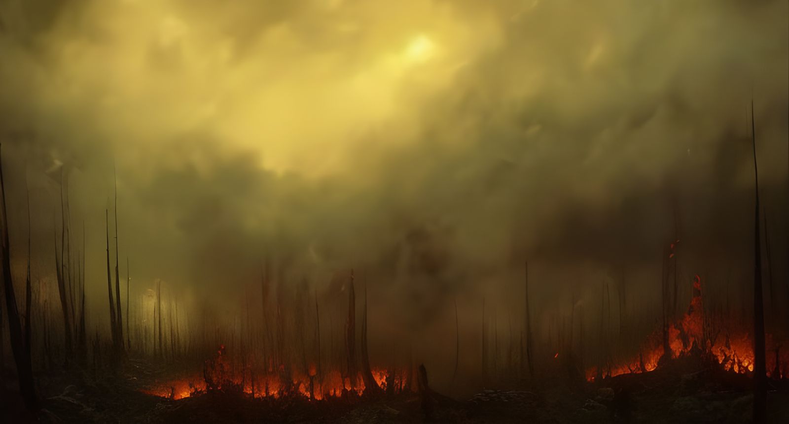 Burning Forest - AI Generated Artwork - NightCafe Creator